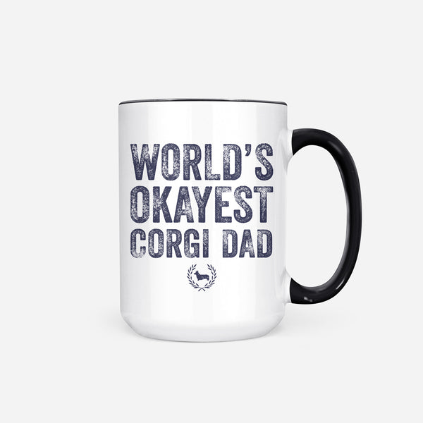 Corgi Goods World's Okayest Corgi Dad Jumbo Mug - The Corgi Goods Co.